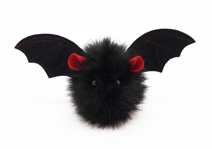 Vlad the Red Eared Black Bat Stuffed Animal Plush Toy